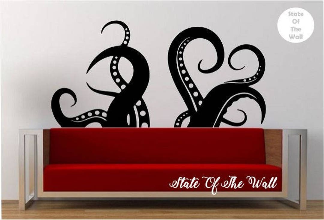 Octopus Tentacles Wall Decal LARGE Vinyl Sticker Art Decor Bedroom ...