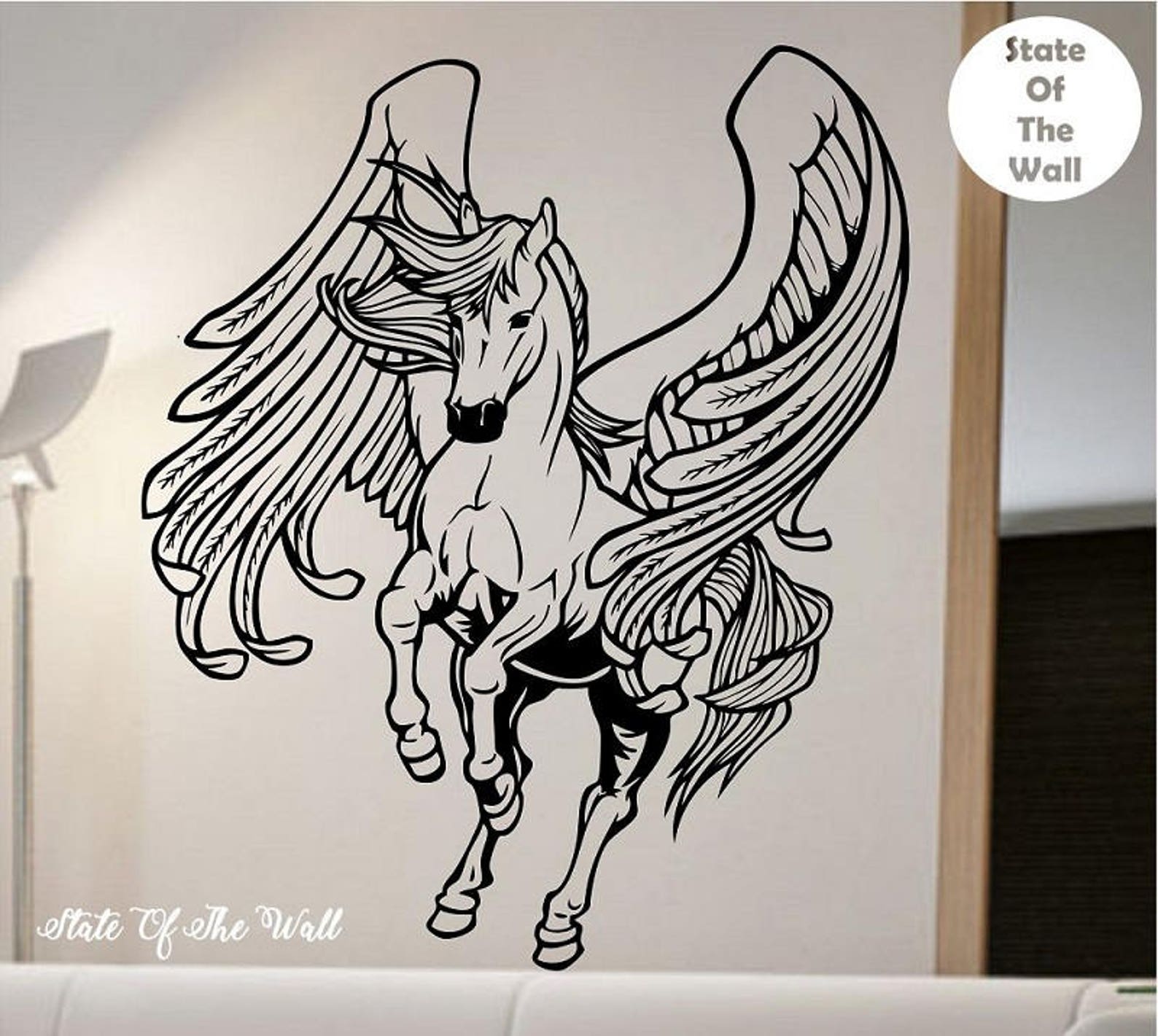 Pegasus Wall Decal Sticker Art Decor Bedroom Design Mural Horse Greek ...