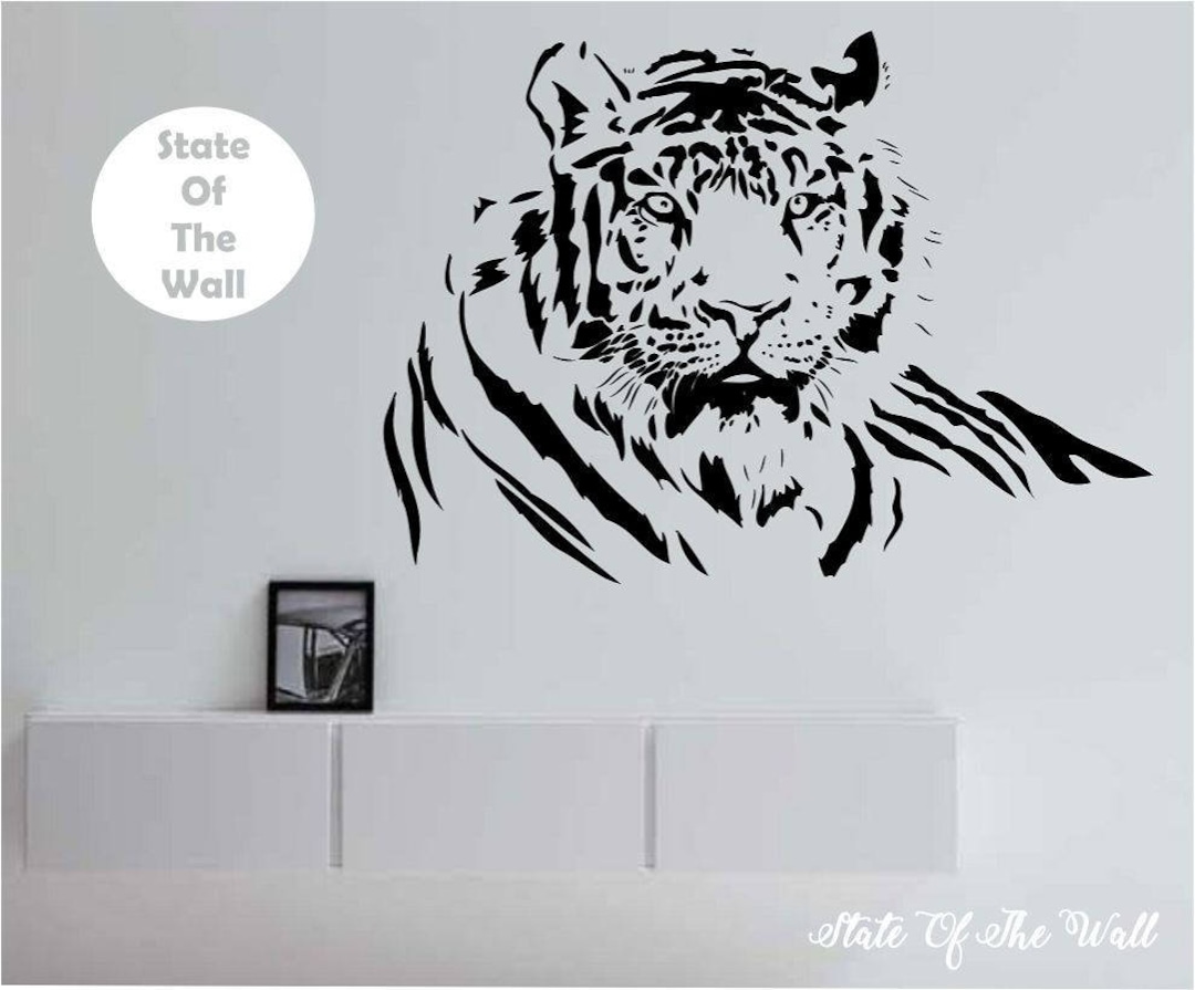 Tiger Wall Decal Tiger Wall Art Tiger Wall Decor L Design Sticker Art ...