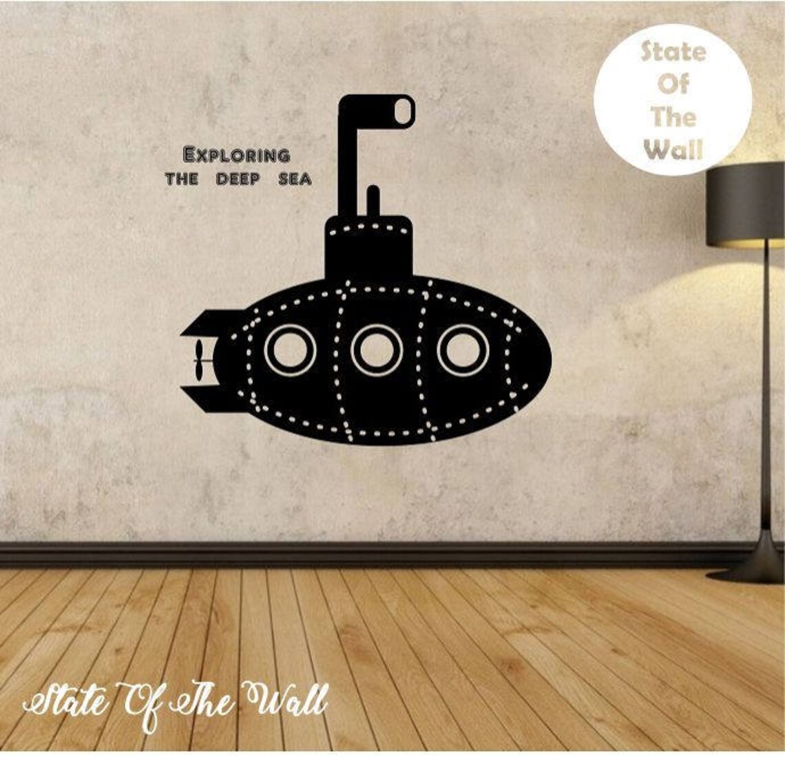 Submarine Wall Decal Ocean Sea Vinyl Sticker Art Decor Bedroom - Etsy