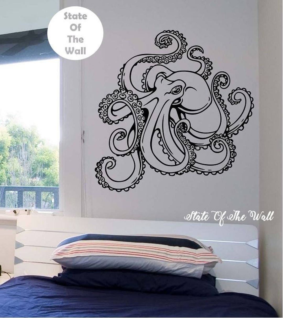 Octopus Wall Decal Version 2 Vinyl Sticker Art Decor Bedroom Design ...
