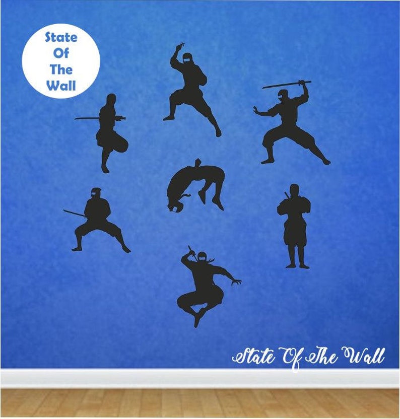 NInja Wall Decal NINJAS Sticker Art Decor Bedroom Design Mural | Etsy