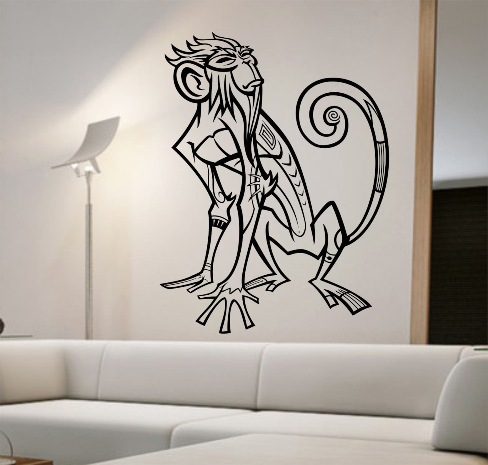 Monkey Wall Decal Sticker Art Decor Bedroom Design Mural Cute | Etsy