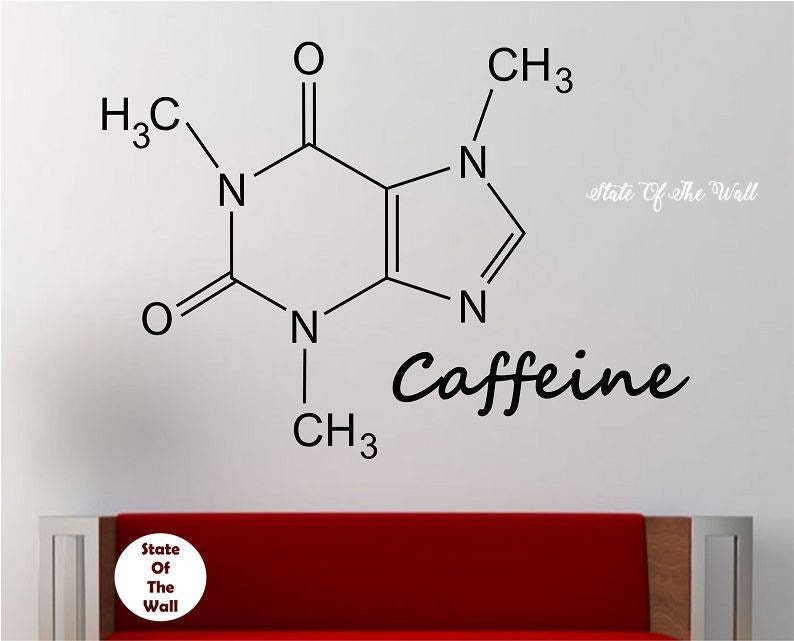 Caffeine Molecule Wall Decal Vinyl Sticker Art Decor Bedroom - Etsy