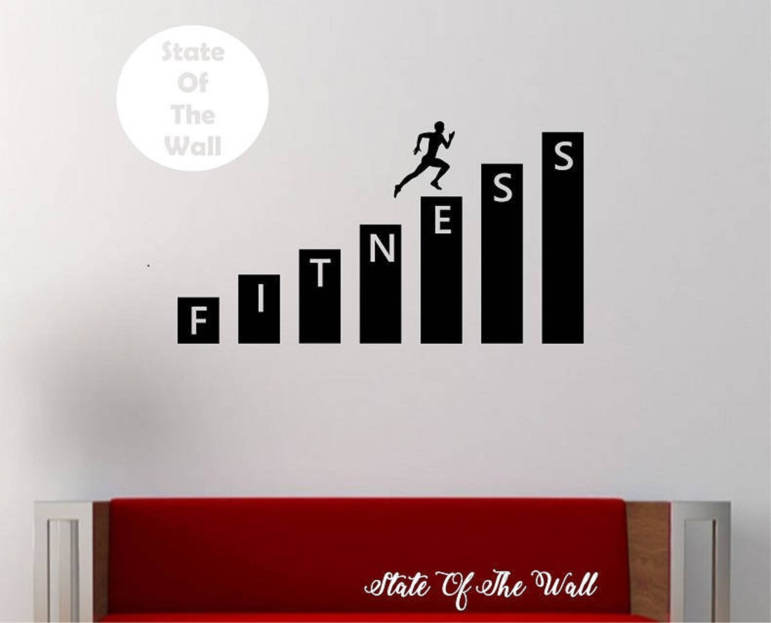 Fitness Gym Wall Decal Vinyl Sticker Art Decor Bedroom Design | Etsy