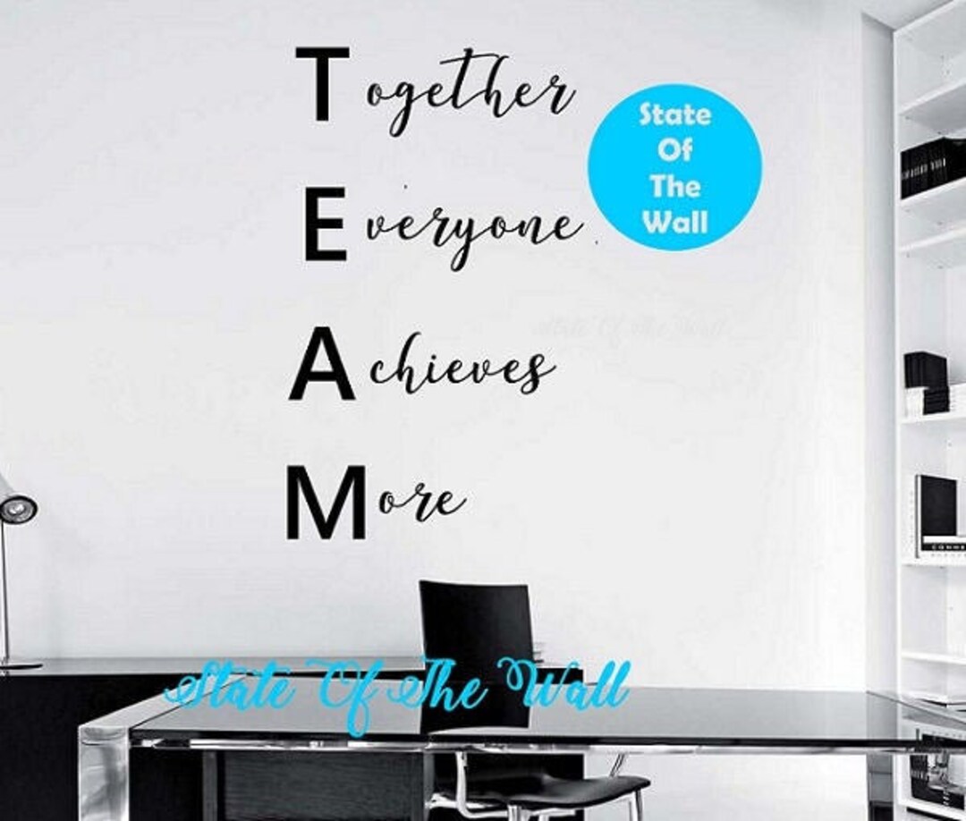 Team Wall Decal Vinyl Sticker Art Decor Bedroom Decor Inspirational ...