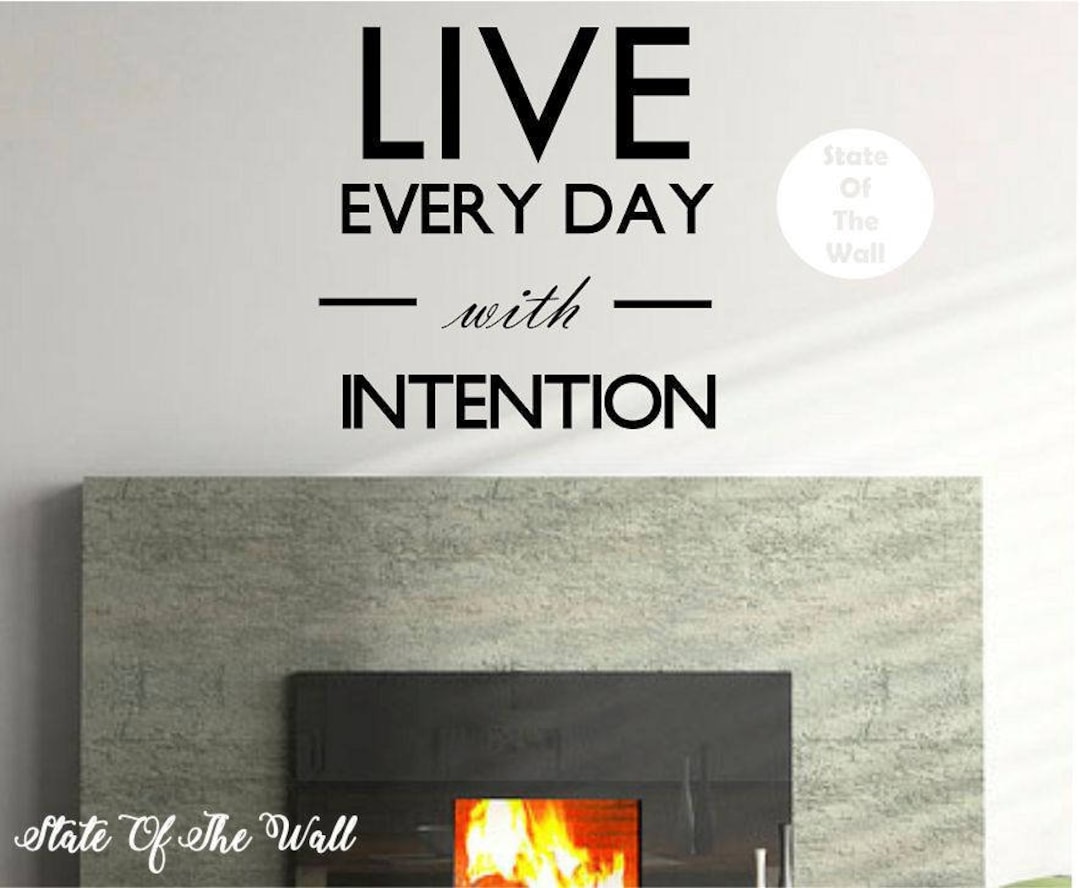 Intention Wall Decal: Inspirational Quote, Home & Office Decor - Etsy