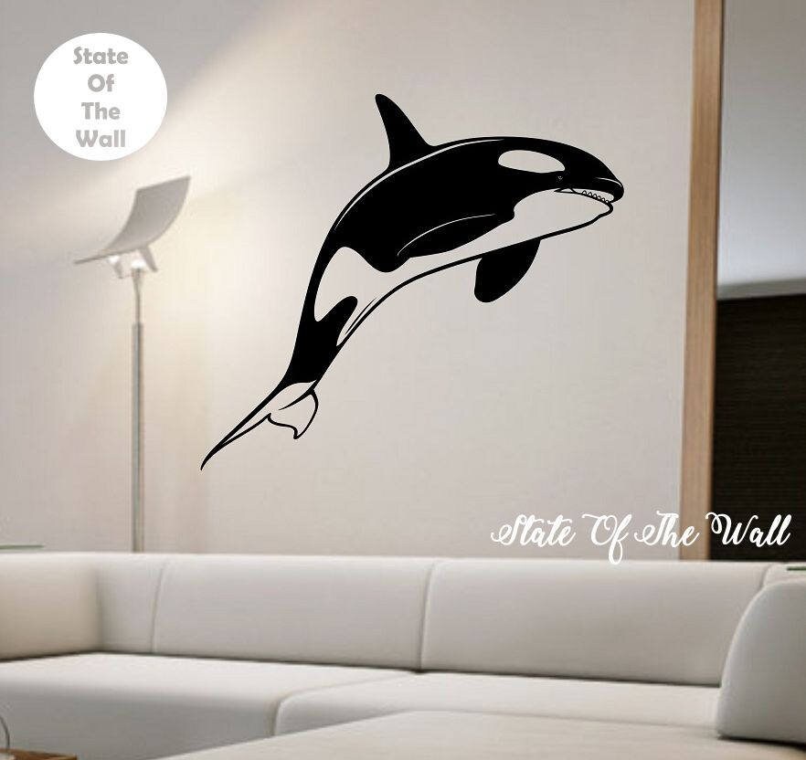 Orca whale killer whale Vinyl Wall Decal Sticker Art Decor | Etsy