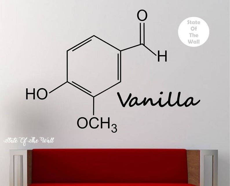 Vanilla Molecule Wall Decal Vinyl Sticker Art Decor Bedroom | Etsy