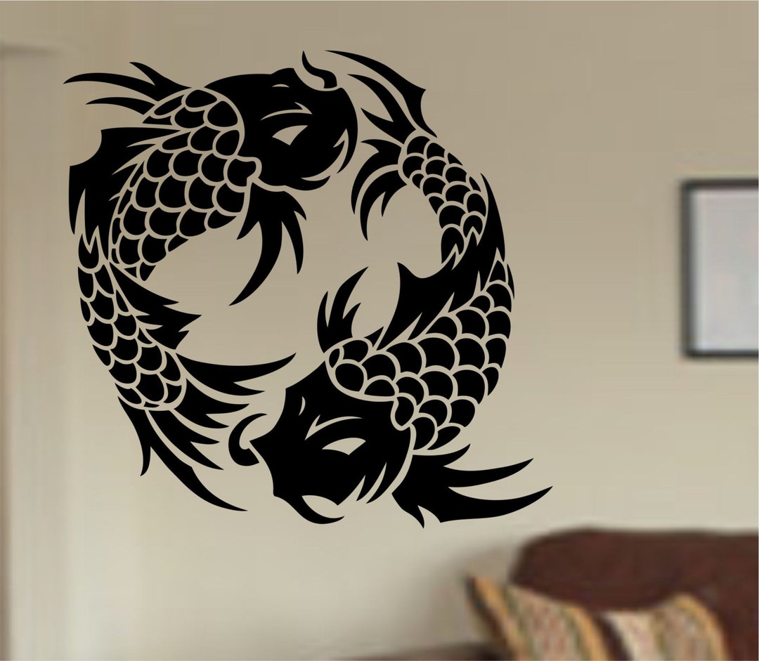 Koi Fish Wall Decal Sticker Art Decor Bedroom Design Mural Version 101 ...