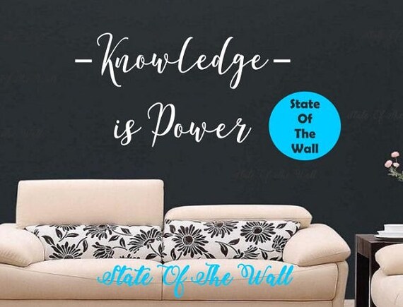 Knowledge Wall Decal Sticker Ver 2 Art Decor Bedroom Design | Etsy