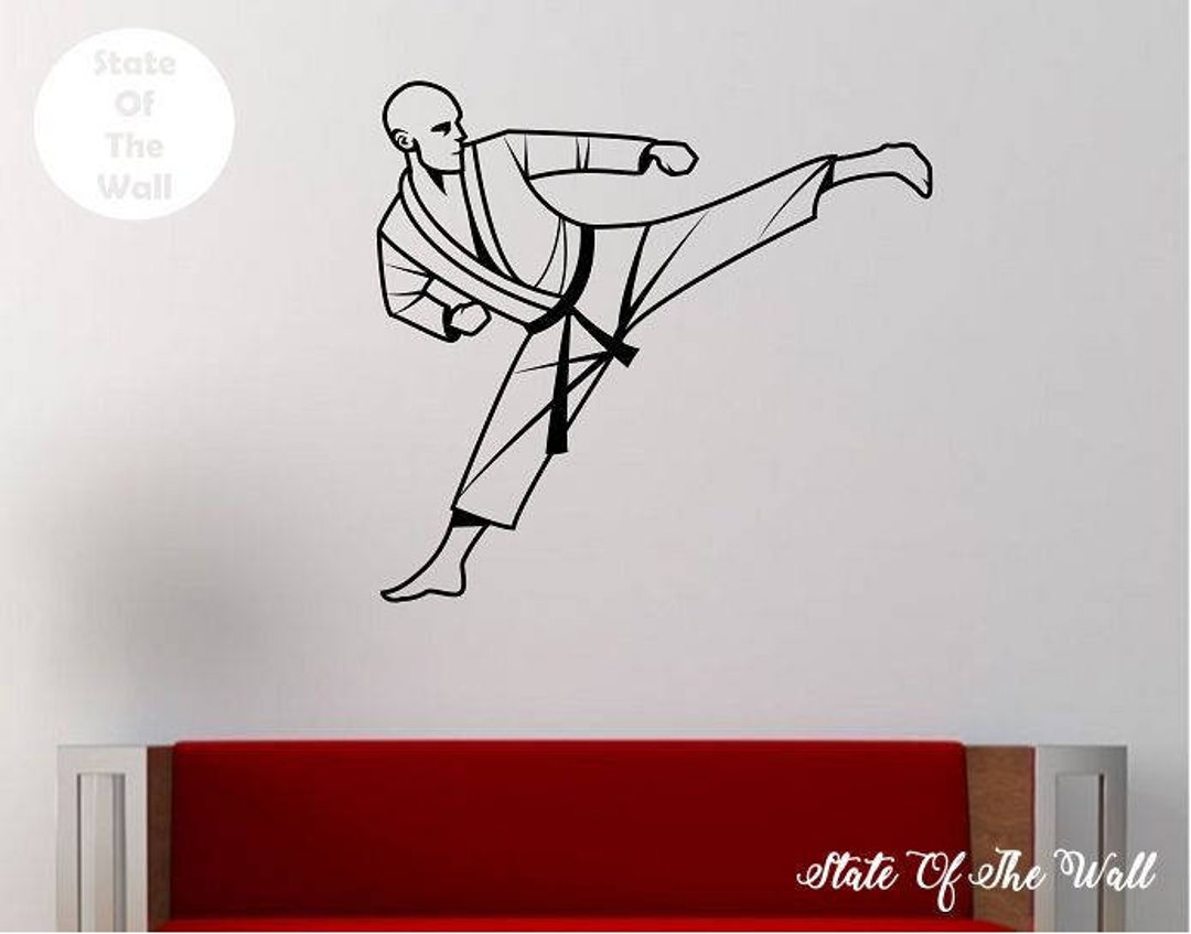 Karate Wall Decal Karate Vinyl Sticker Art Decor Bedroom Design Mural ...