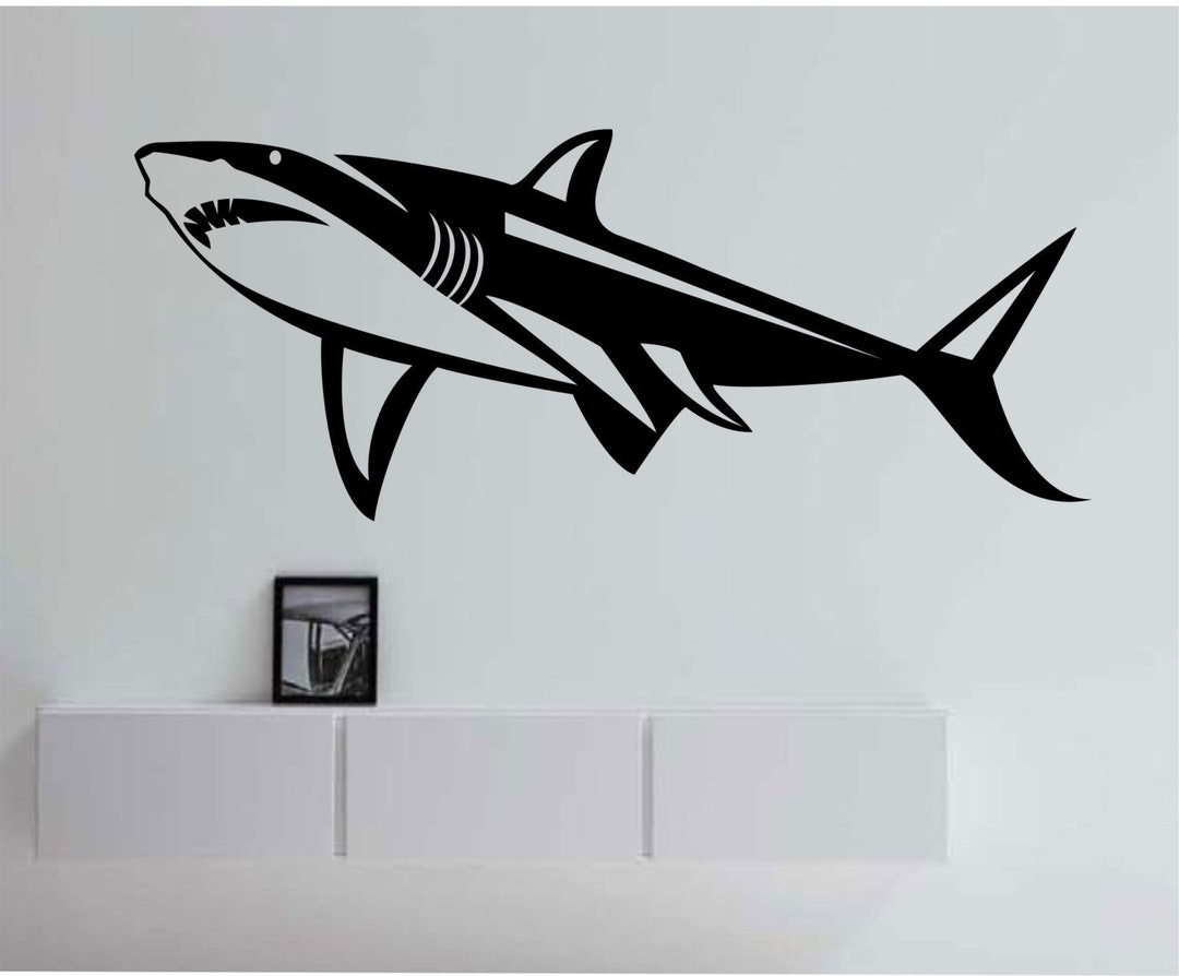Shark Wall Decal Vinyl Sticker Art Decor Bedroom Design Mural Interior ...