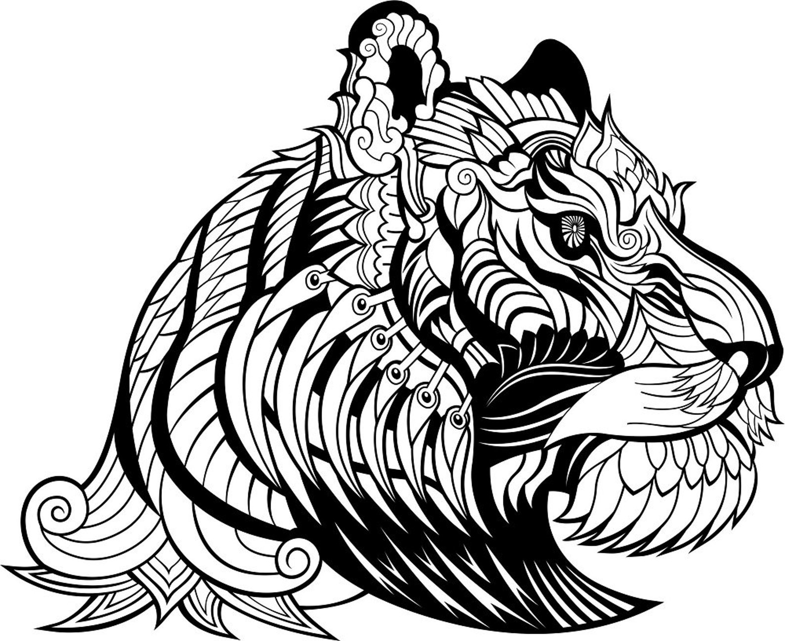 Tiger Wall Decal Vinyl Sticker Art Decor Bedroom Design Mural | Etsy