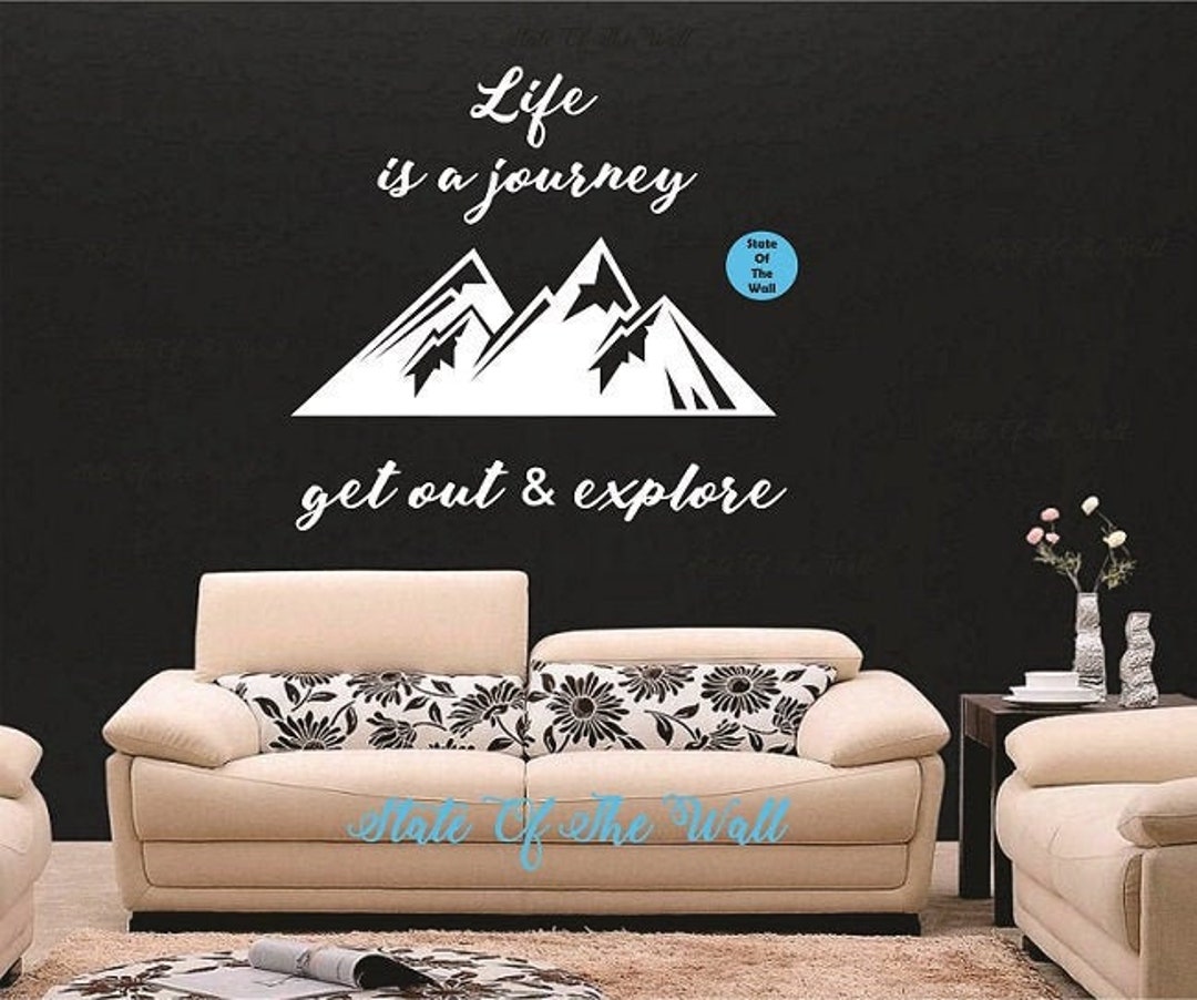 Life is a Journey EXPLORE Wall Decal NATURE Sticker Art Decor Bedroom ...