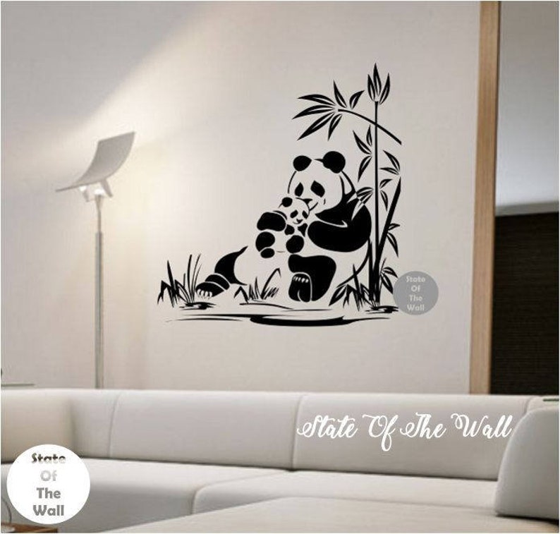 Panda Wall Decal Panda Family Sticker Art Decor Bedroom Design - Etsy