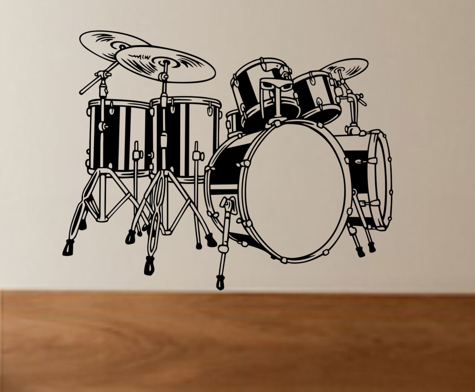 Drumset Wall Decal Sticker Art Decor Bedroom Design Mural - Etsy