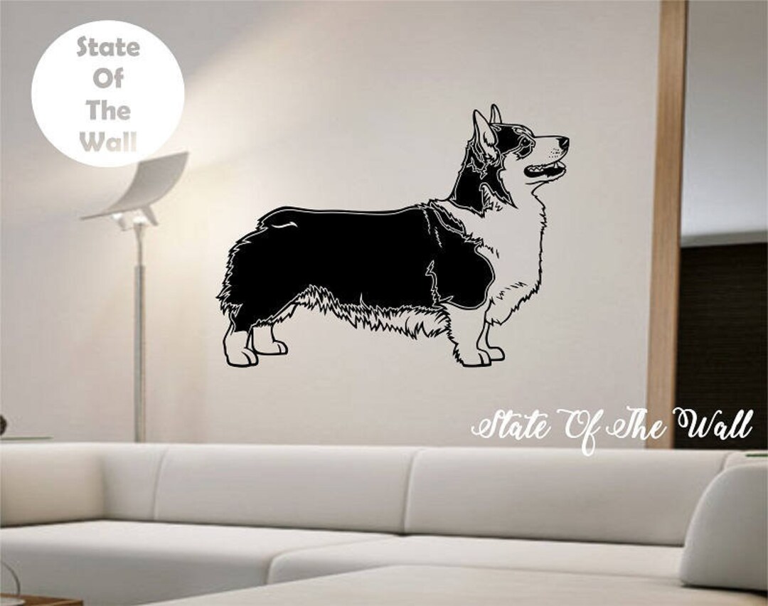 Pembroke Welsh Corgi Dog Wall Decal Sticker Art Decor Bedroom Design ...
