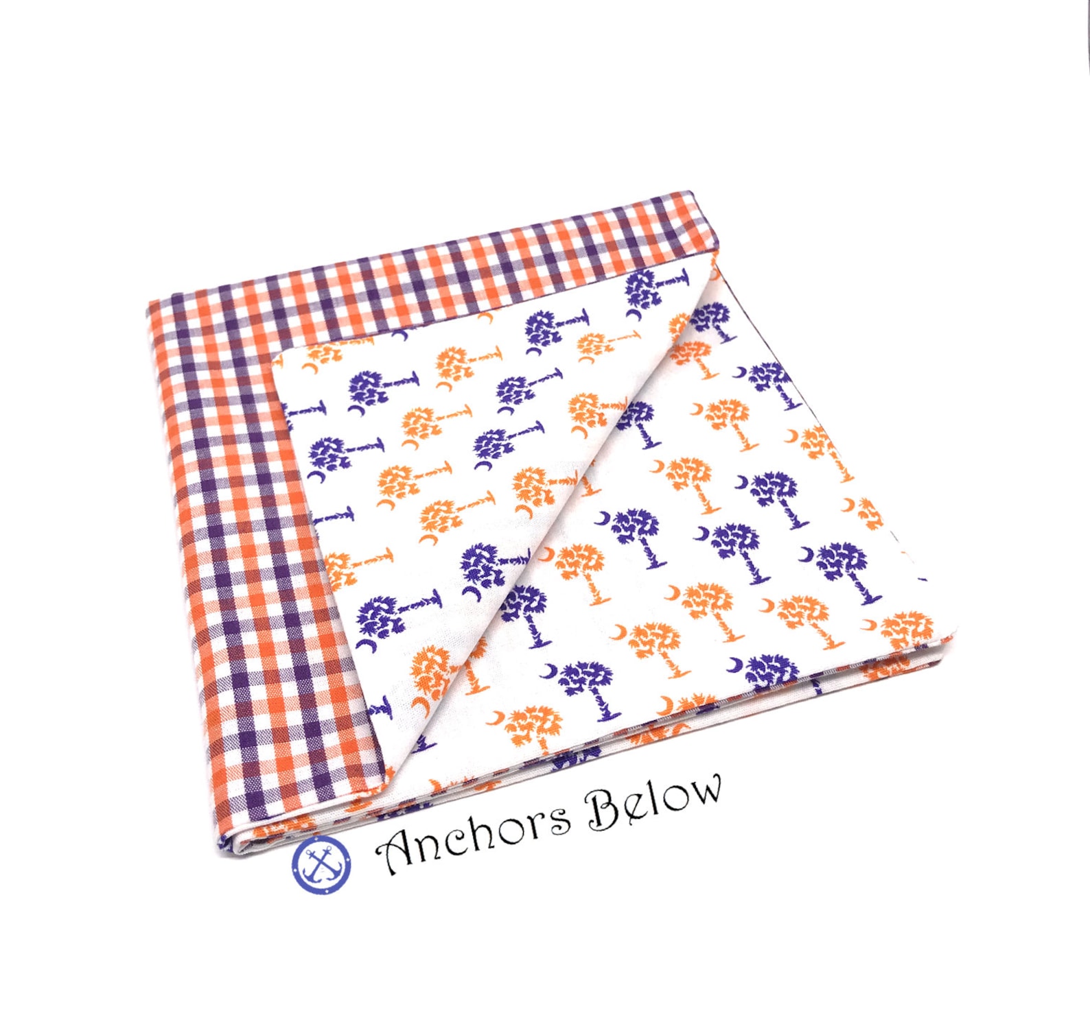 Clemson Pocket Square, Orange and Purple Pocket Square, Orange and ...