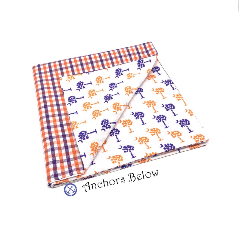 Clemson Pocket Square, Orange and Purple Pocket Square, Orange and ...