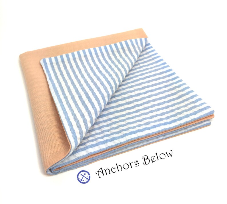 Seersucker Pocket Square, Peach Pocket Square, Spring Pocket Square ...