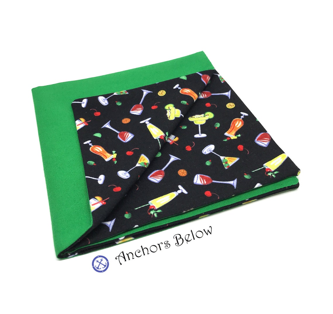 Cocktail Pocket Square, Martini Pocket Square, Margarita Pocket Square ...