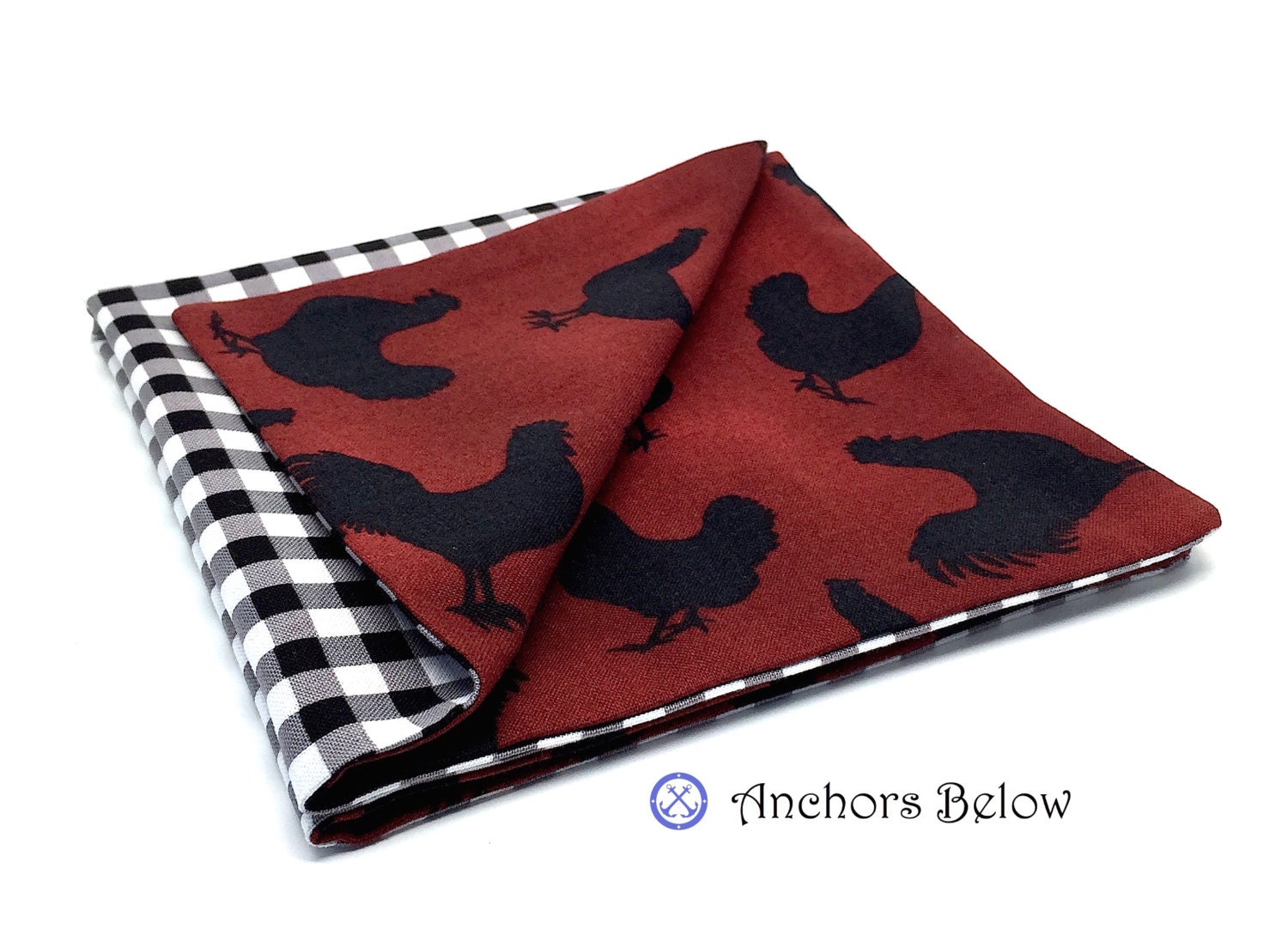 Gamecock Pocket Square, Garnet Pocket Square, Black and White Gingham ...
