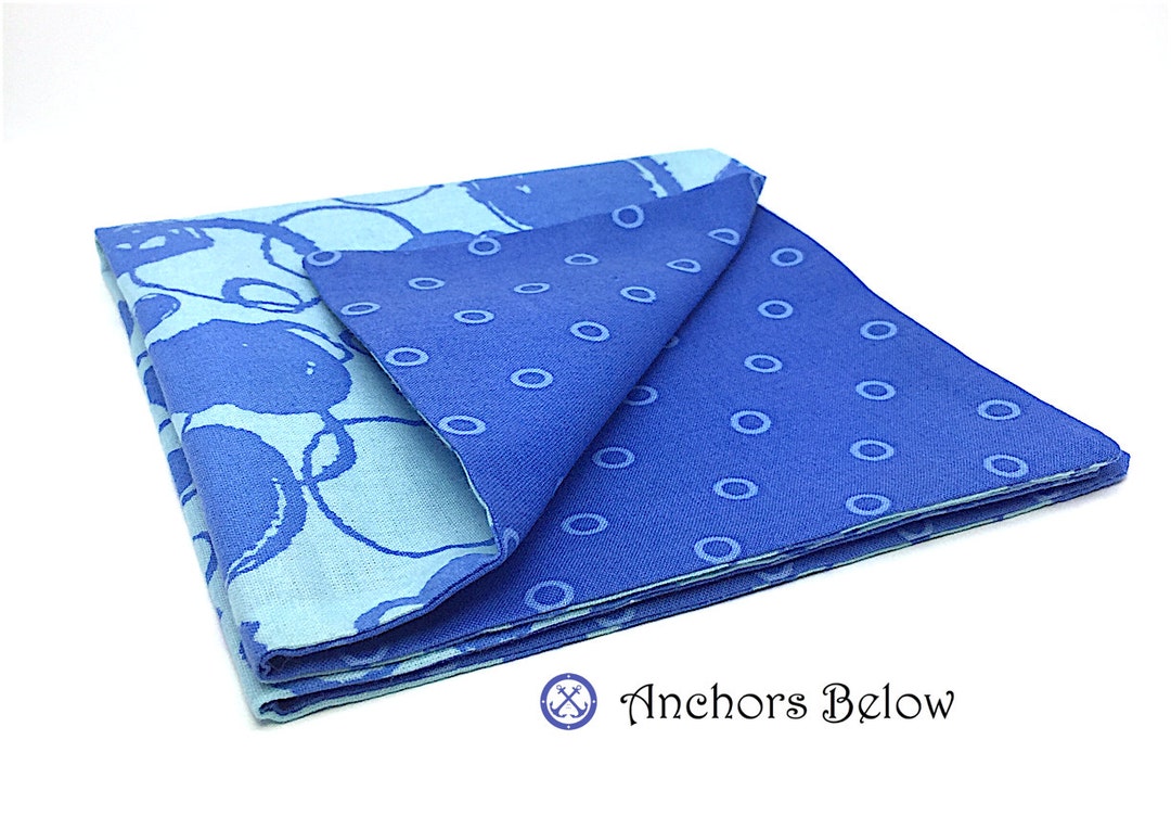 Blue Polka Dot Pocket Square, Bubble Pocket Square, Light Blue Pocket ...
