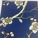 Cherry Blossom Pocket Square, Floral Pocket Square, Navy and Coral ...