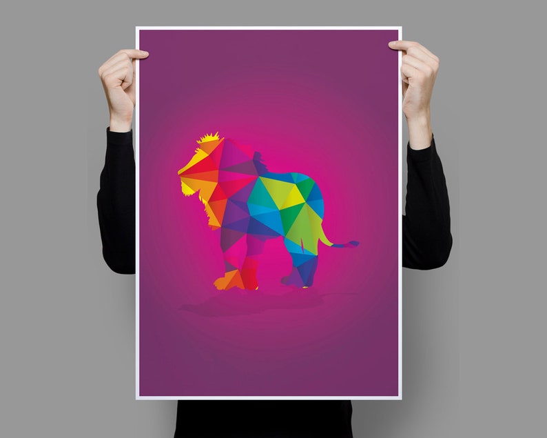 Full Collection geometric Animals Collection Art Print 4 - Etsy