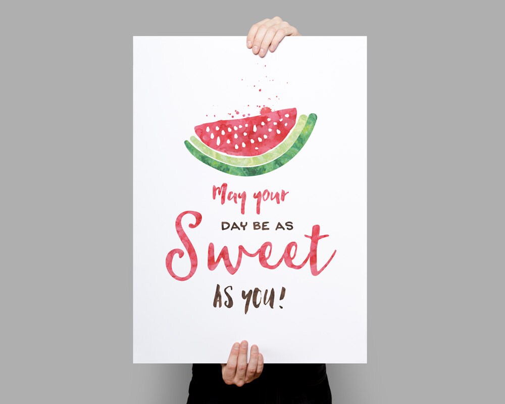 May Your Day Be as Sweet as You Typographic Art Print | Etsy