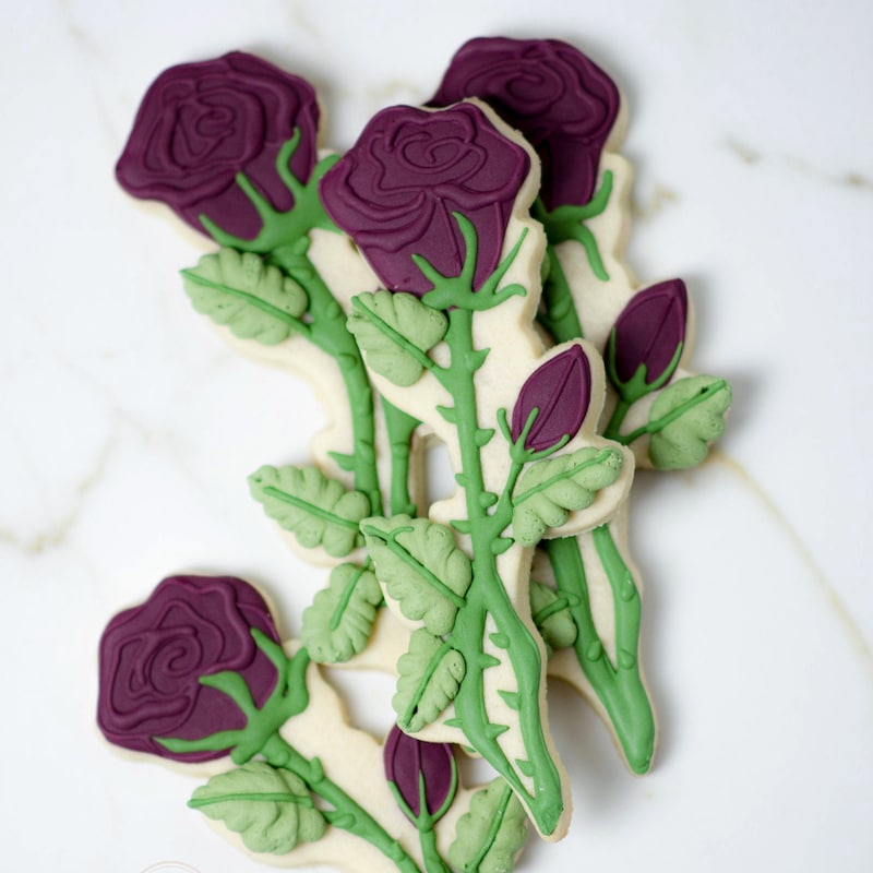 Rose Cookies - Etsy