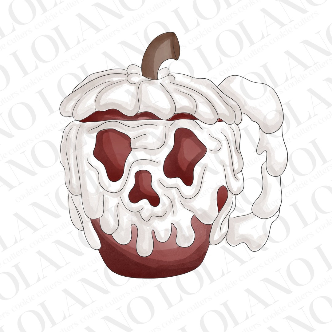 Melted Apple Skeleton Mug Halloween Cookie Cutter - Etsy