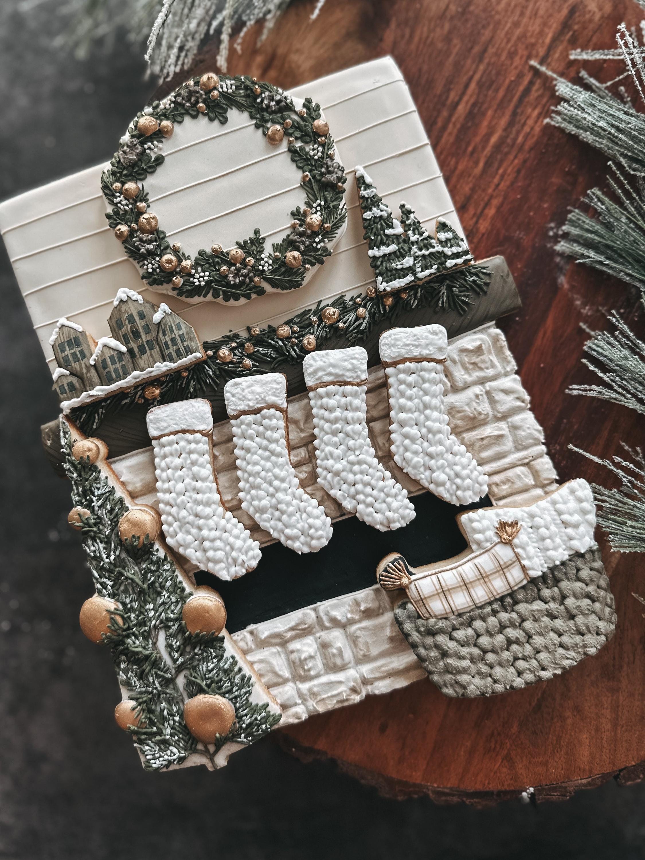 2025 Farmhouse Christmas Fireplace Cookie Cutter Set of 7 - Etsy