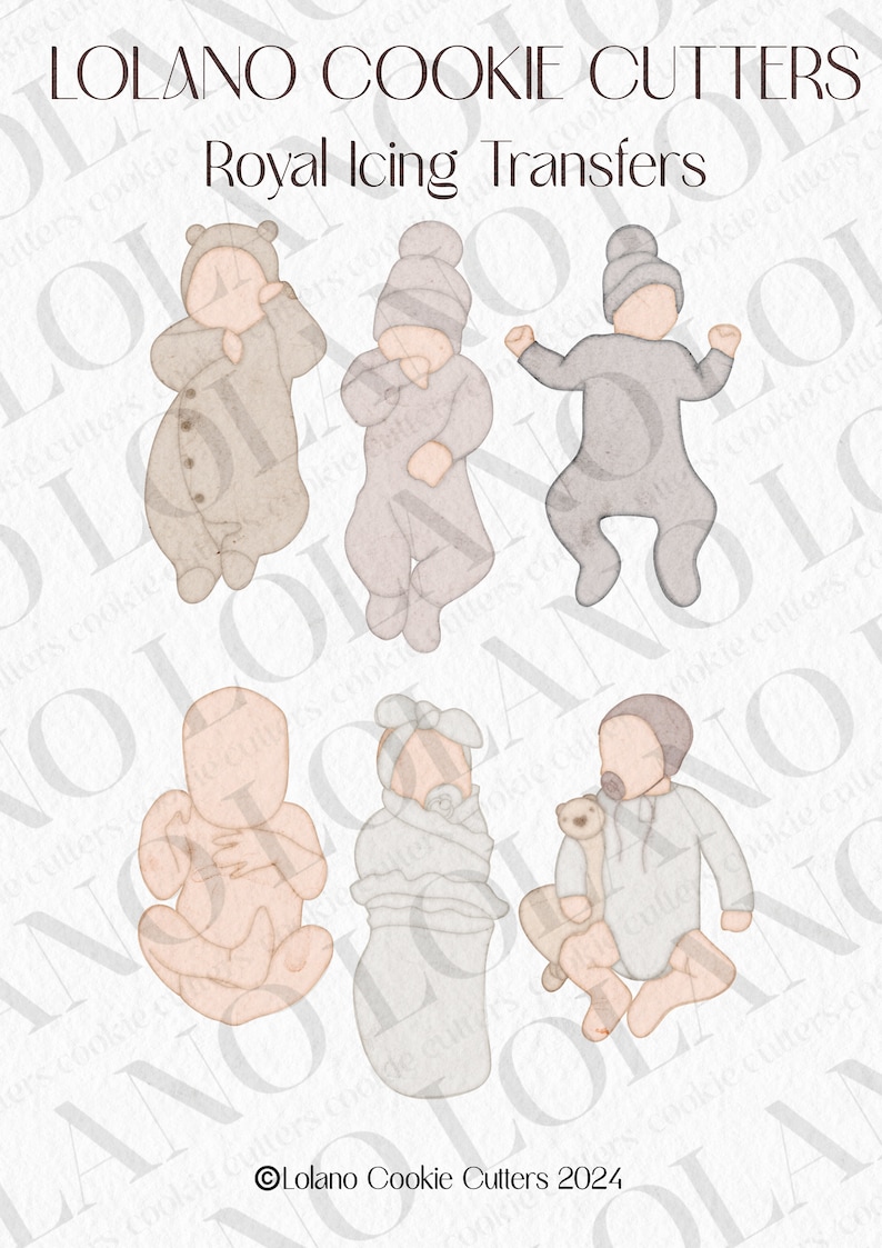 Newborn Baby Royal Icing Transfer Sheets - Etsy