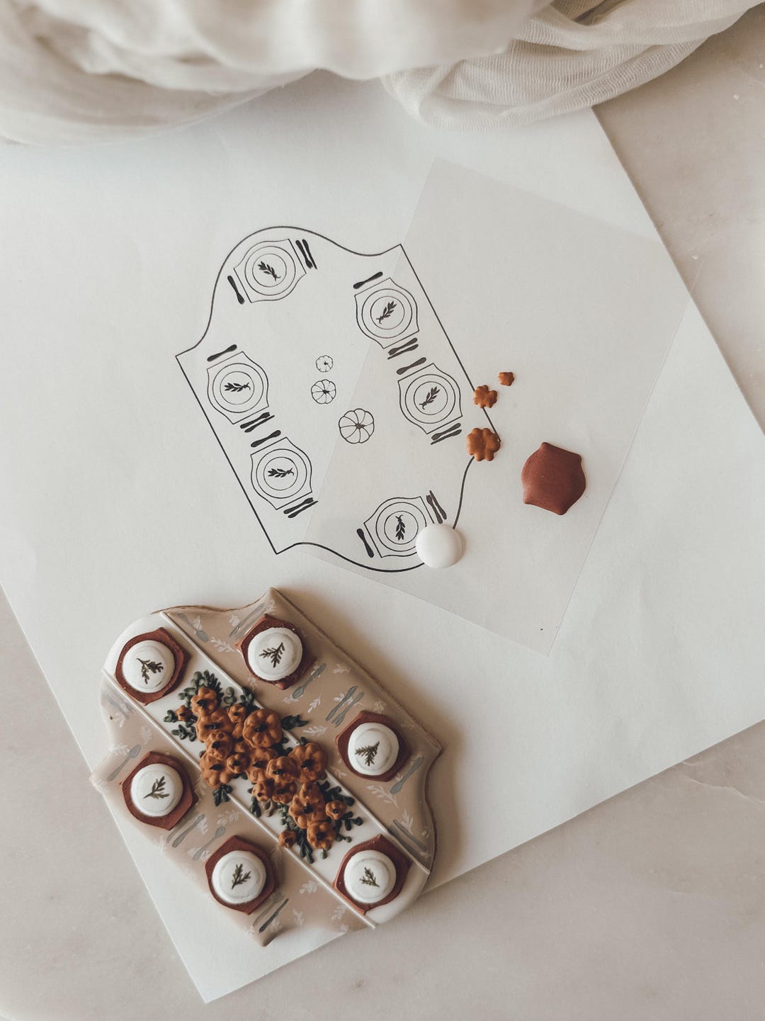 Fall Table Scape Royal Icing Transfer Sheet - Etsy