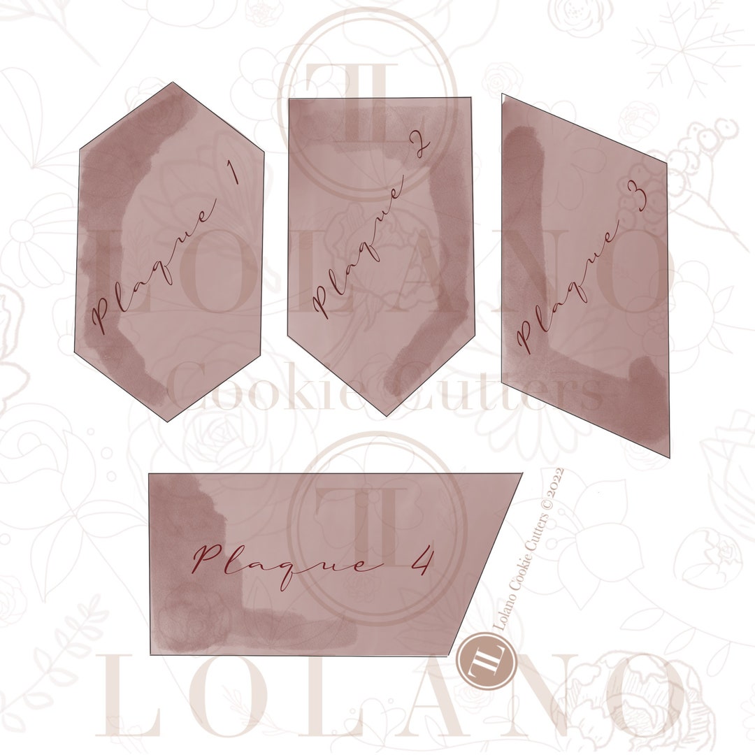 Modern Plaque Shape Cookie Cutters - Etsy