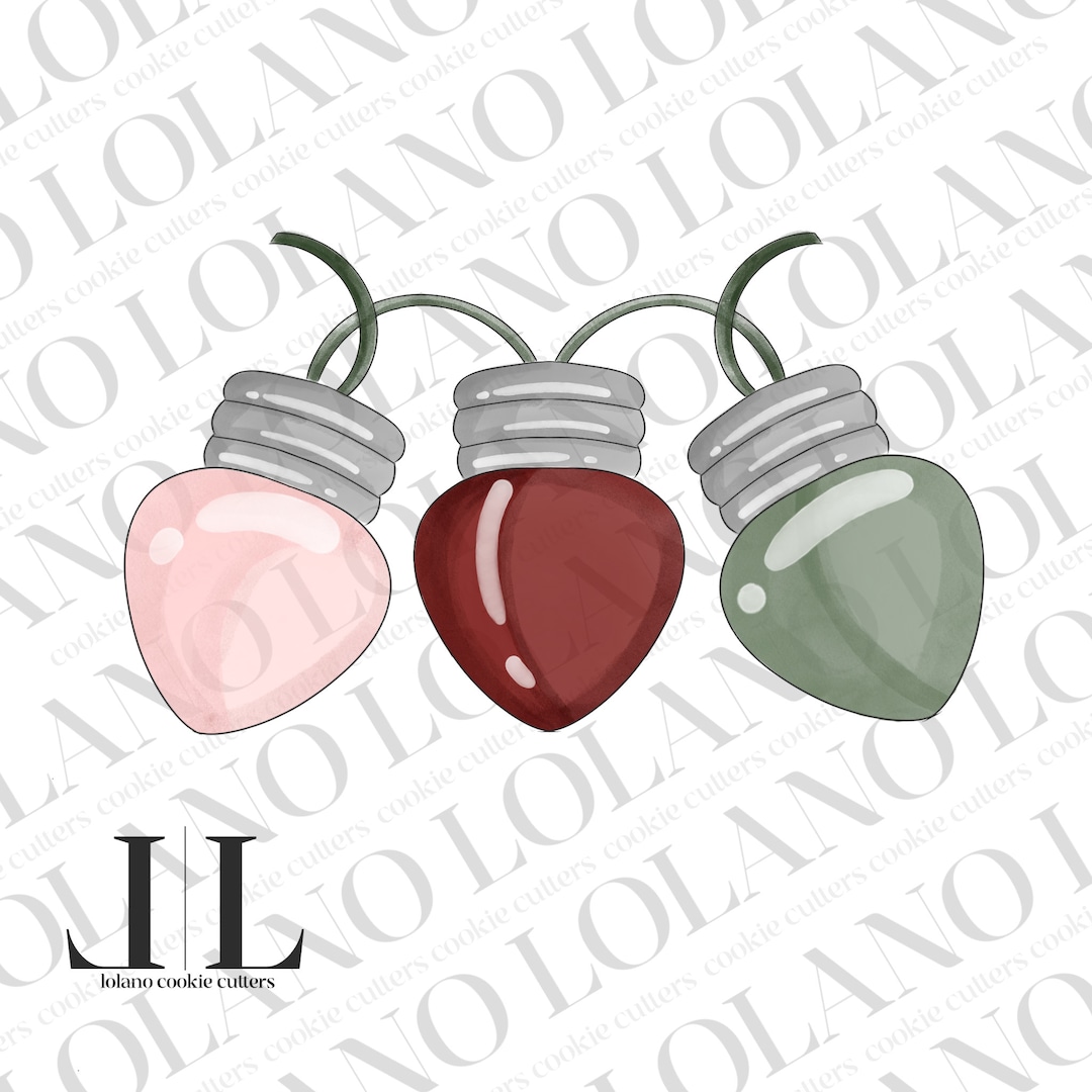 Christmas Light Bulbs Cookie Cutters - Etsy