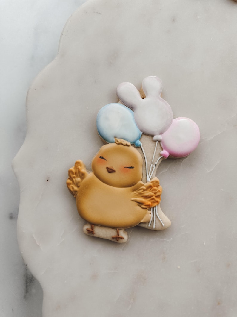 Chick With Balloons Cookie Cutters - Etsy