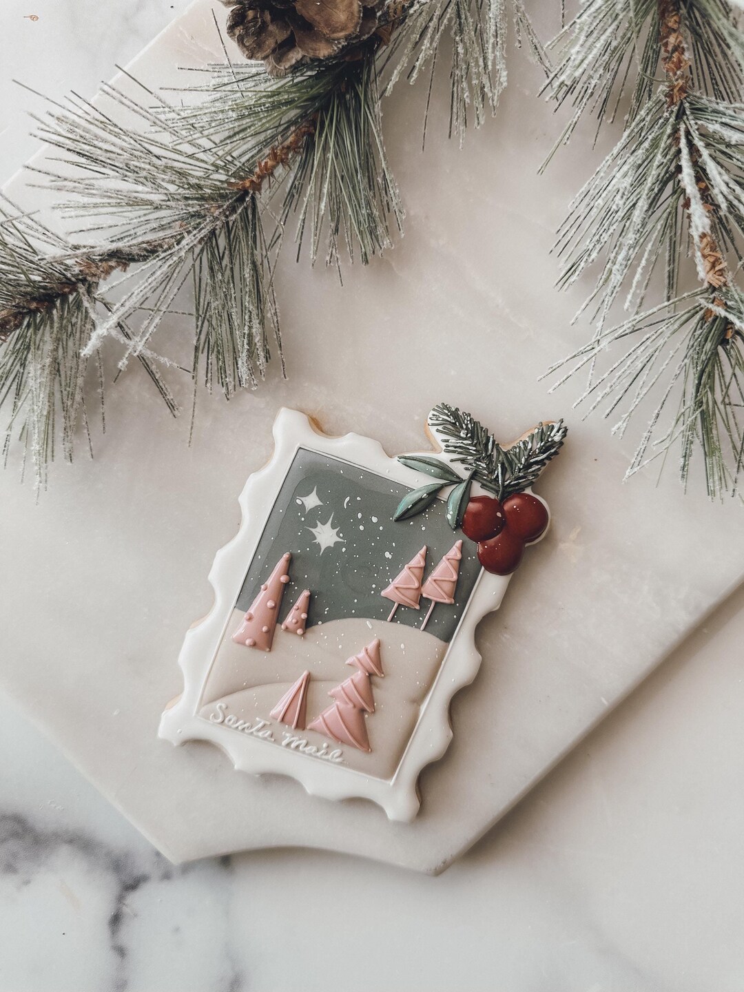 Holiday Postage Stamp Cookie Cutter - Etsy