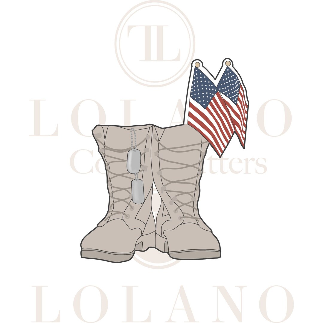 Military Boots and Flags Cookie Cutter - Etsy
