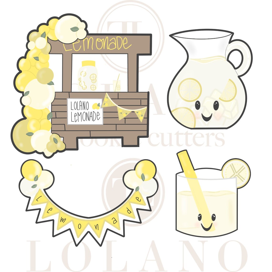 Lemonade Stand Cookie Cutter Set - Etsy