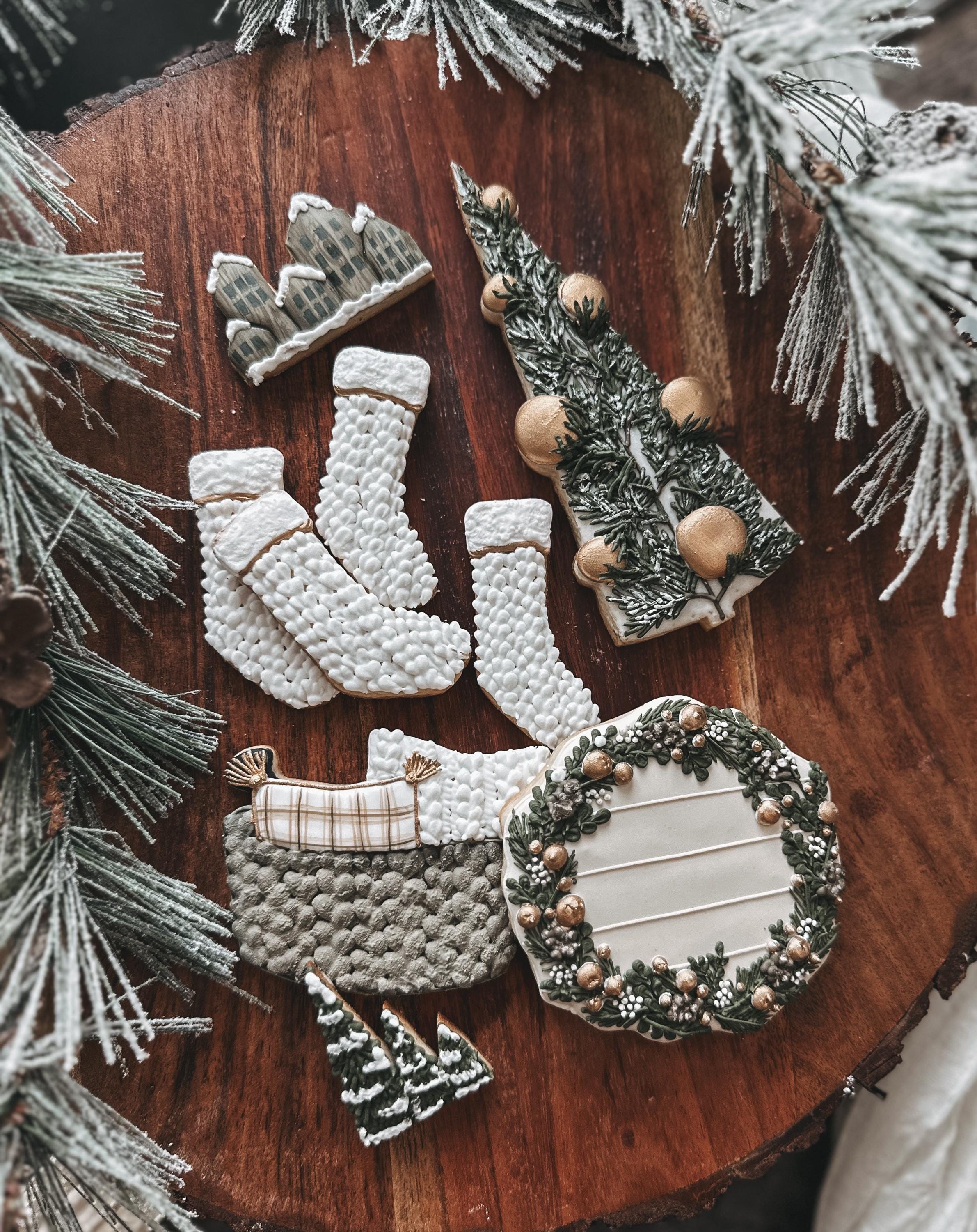 2025 Farmhouse Christmas Fireplace Cookie Cutter Set of 7 - Etsy
