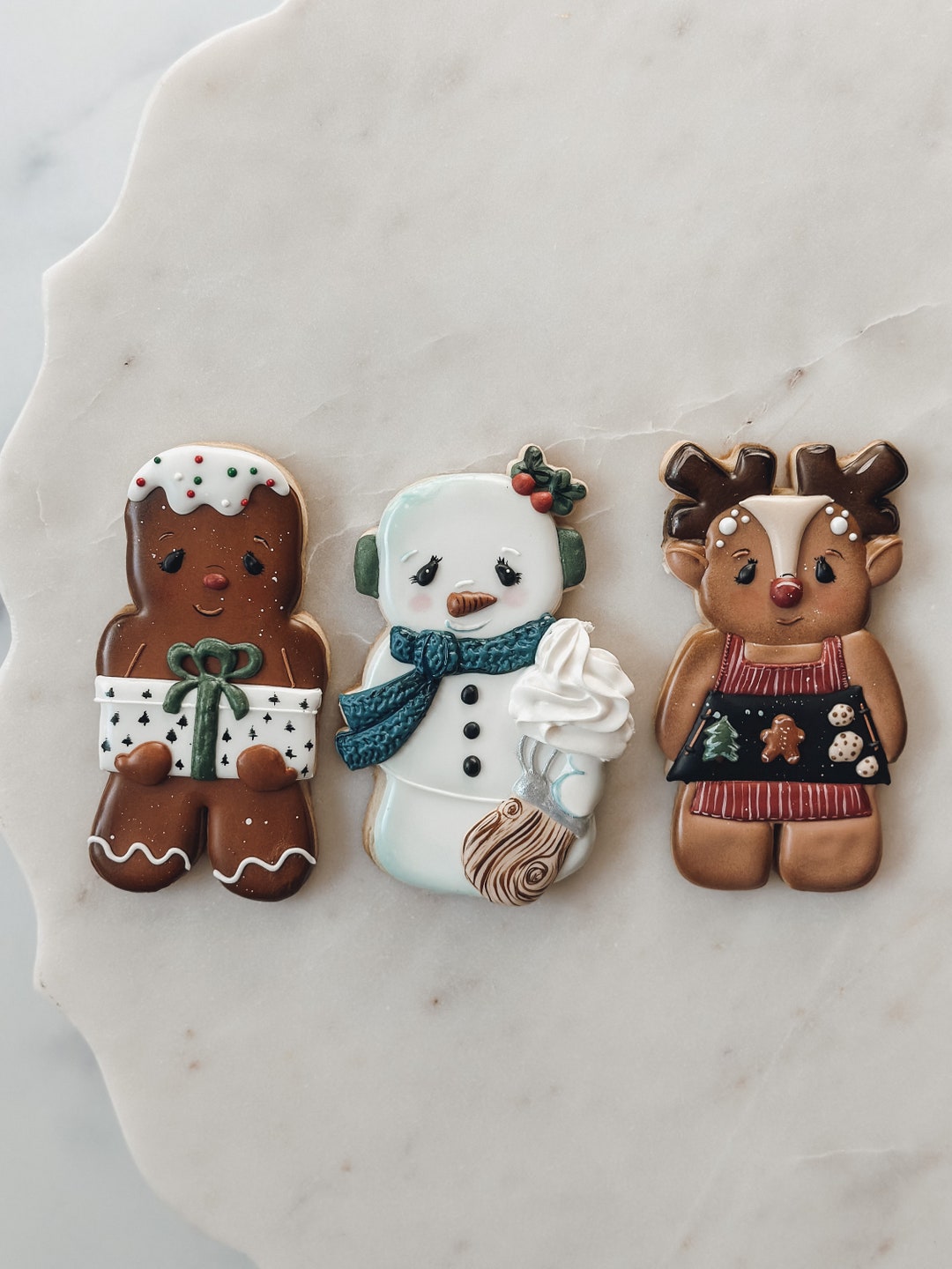 Christmas Reindeer Gingerbread Man Snowman Cookie Cutters - Etsy
