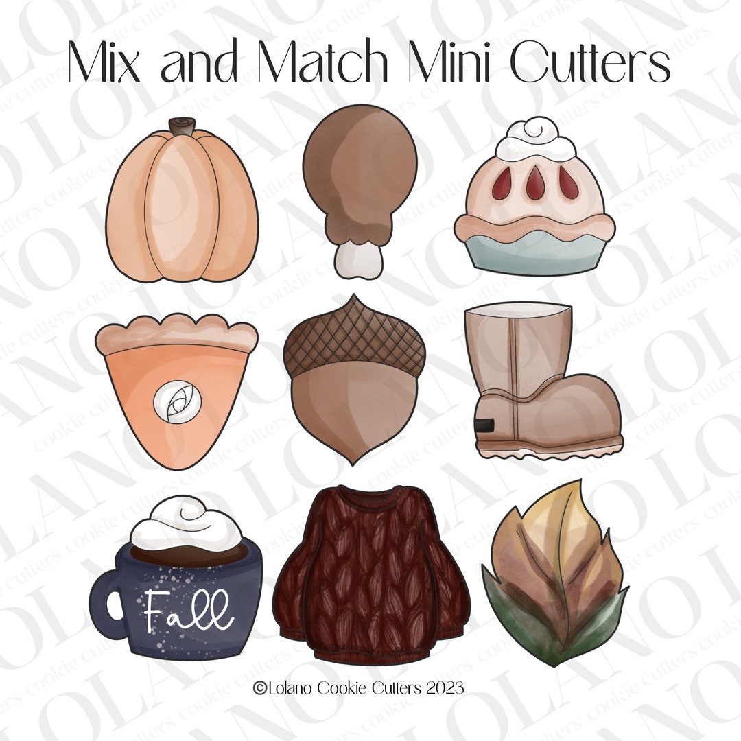 Fall Mini Mix and Match Cookie Cutters - Etsy