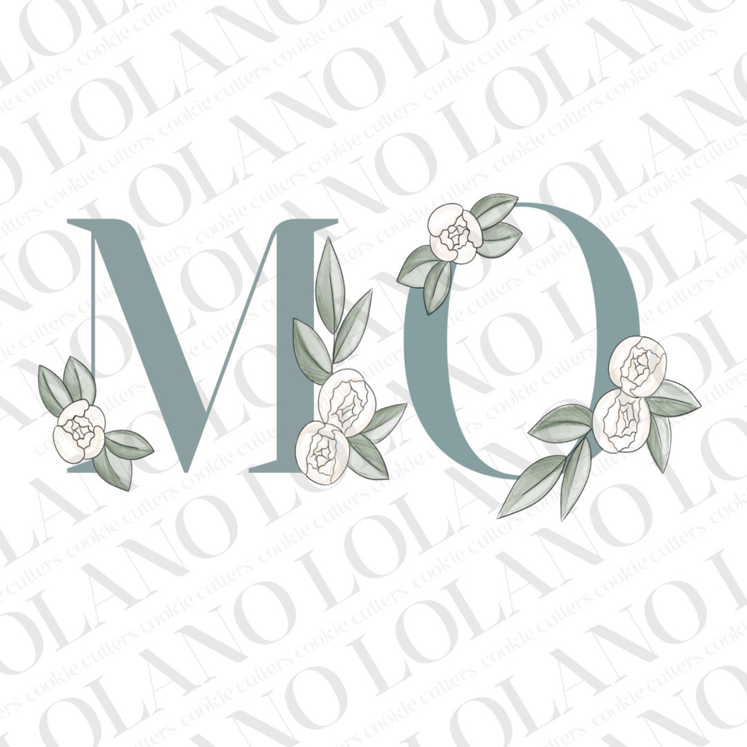 Mother’s Day MO Letters With Greenery Cookie Cutter Set of 2 - Etsy