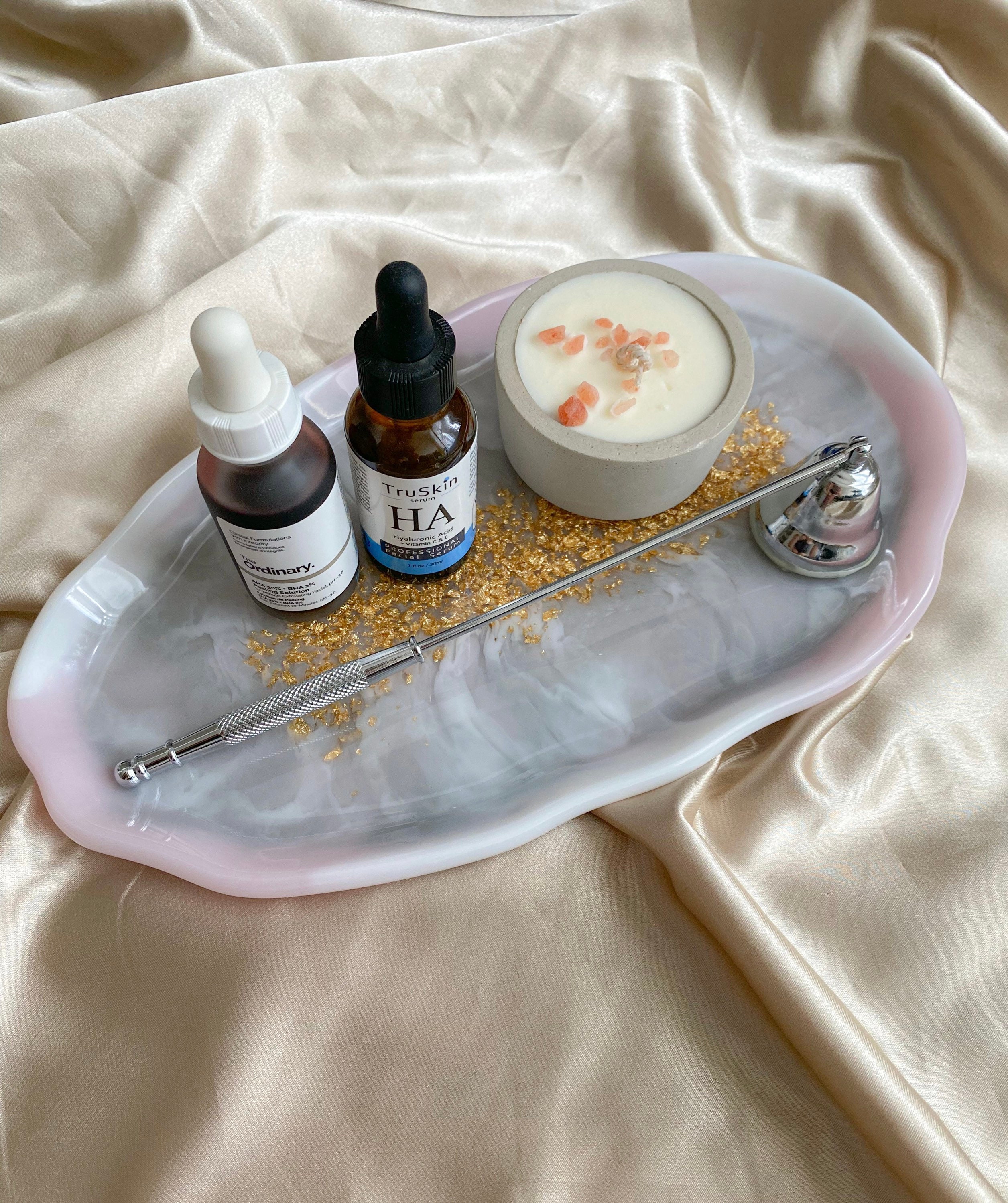 Pastel Colors Resin Tray Resin Platter and Jar Bridal Gift Home Decor ...