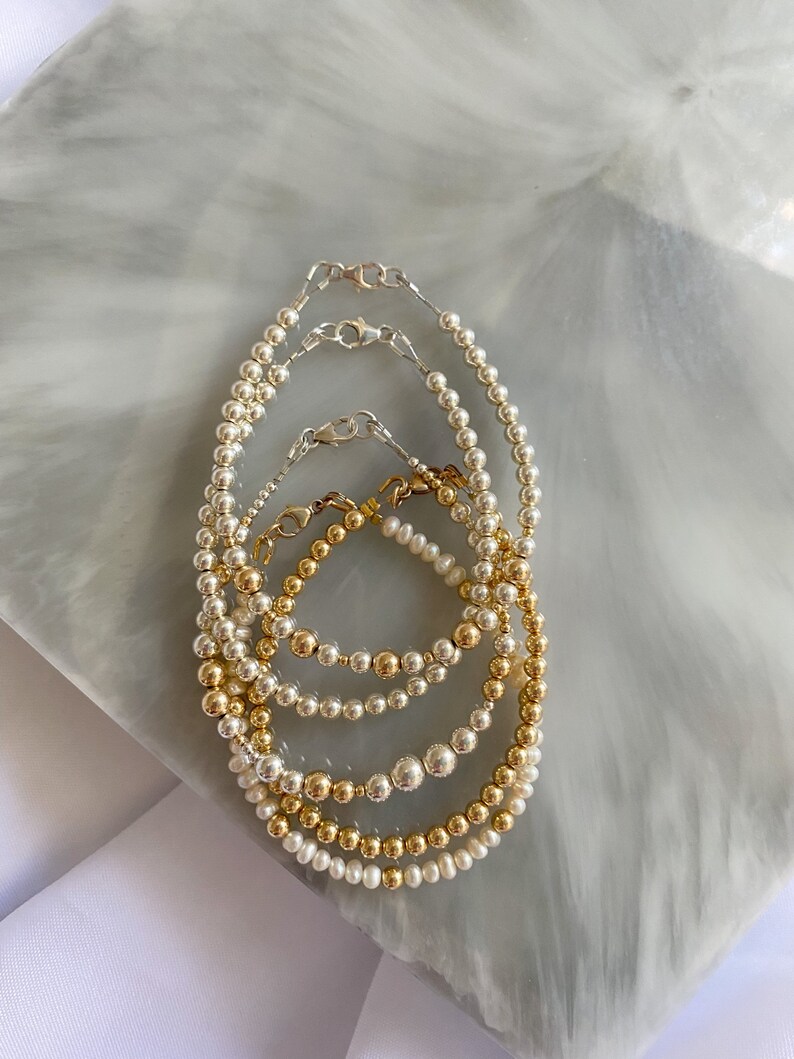 Gold Filled Bracelet| Stackable Bracelets| Silver Bracelet| Gift for ...