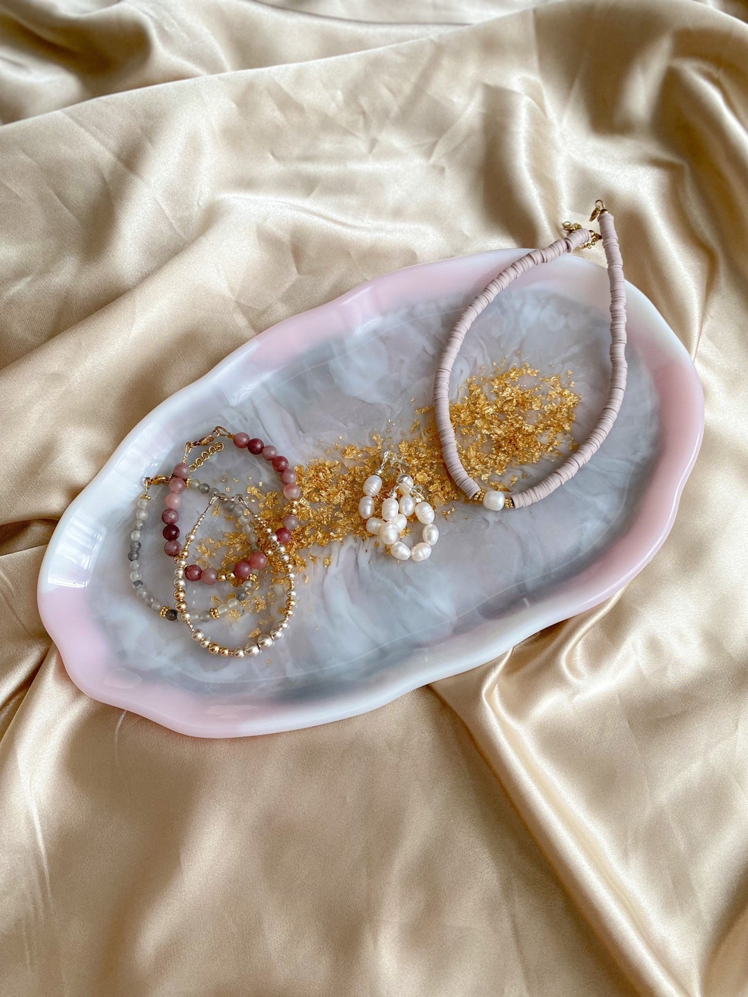 Pastel Colors Resin Tray | Resin Platter and Jar| Bridal Gift | Home ...