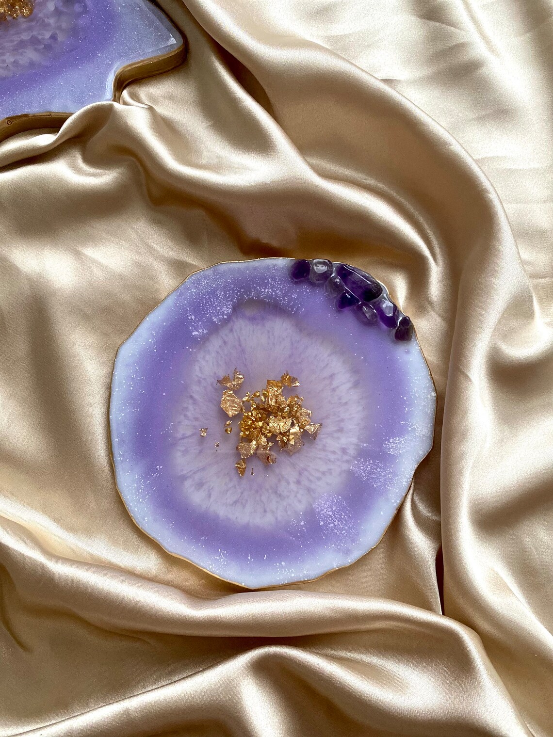 Holiday Present Resin Tray Resin Platter and Coaster Bridal - Etsy